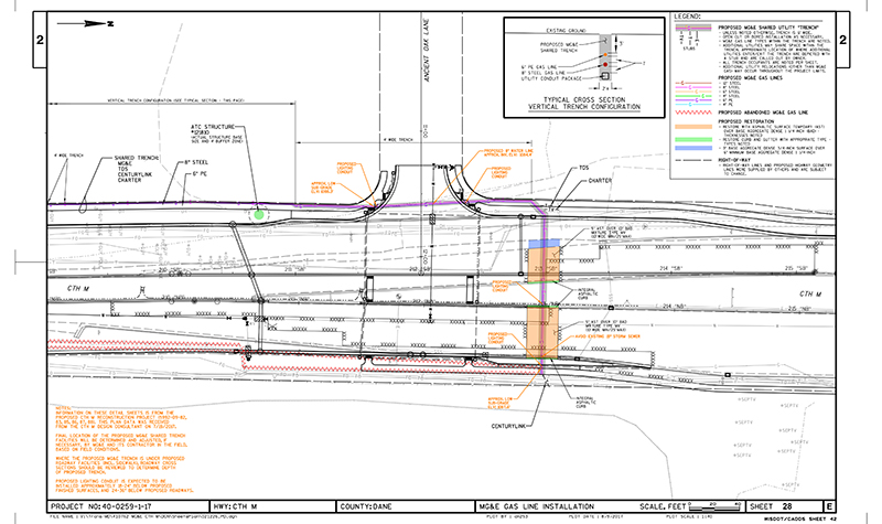 CTH M Gas Line Relocation - Roadway Design - Ayres