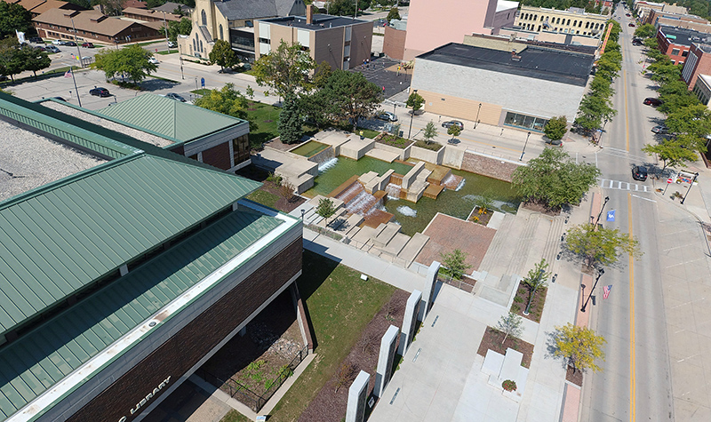 Mead Library Plaza - Landscape Architecture - Ayres